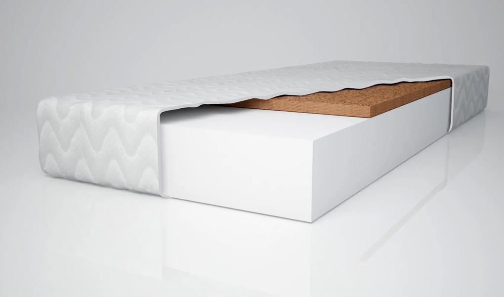 Eureka Pěnová matrace s kokosem "MARGO Premium” 21cm 140 x 200 Bílá