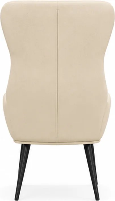 relaxační křeslo, odpočinkové, dřevo/kov/textil, 96x68x79 cm, nohy černé/krémová, Dekorino KR20260057