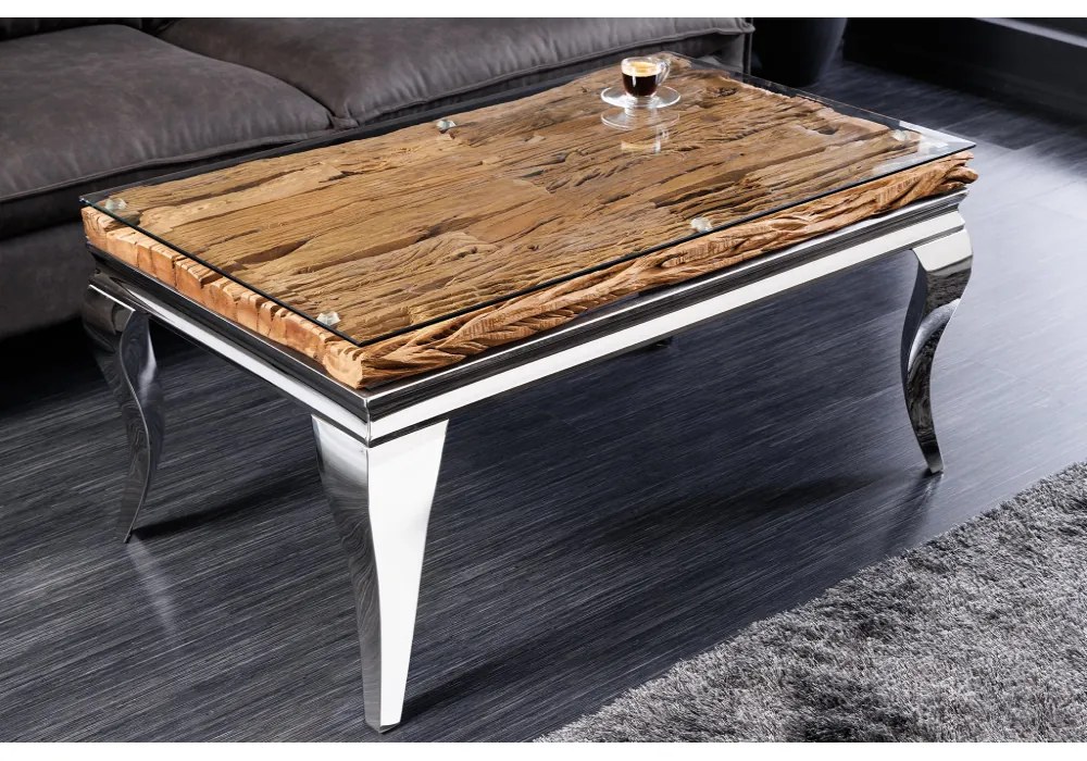 Massive home | Konferenční stolek MODERN BAROCK BARRACUDA 100cm chrom