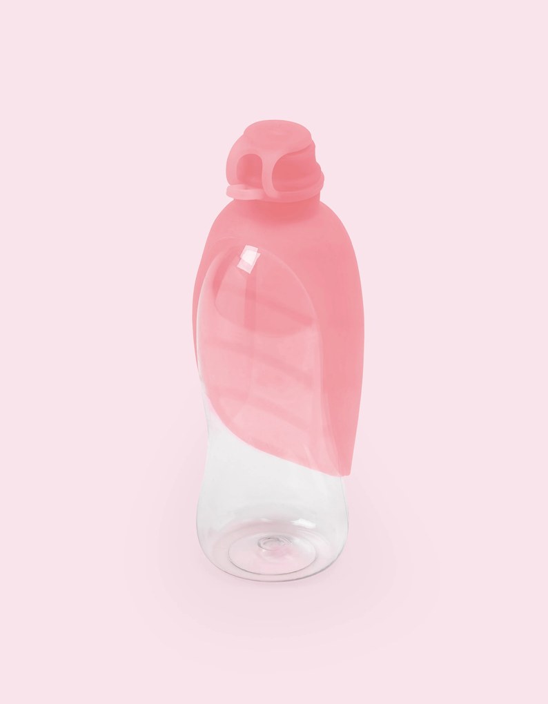 United Pets Cestovní láhev pro psy růžová 500 ml