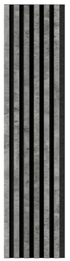 Akustické dekorační panely, loft 3D lamely na filcovém podkladu, rozměr 270 x 30 cm, IMPOL TRADE