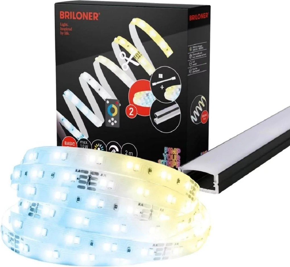 Briloner LED pásek samolepicí CCT, základní sada, 224 diod, 2 m