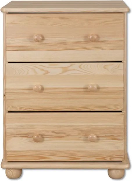 Zásuvková komoda KM 107 z masivní borovice š. 55 cm (na výběr více variant)