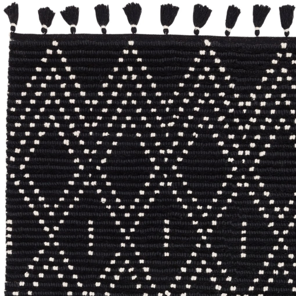 Tribeca Design Kusový koberec Livan Black Cream Diamond Rozměry: 160x230 cm
