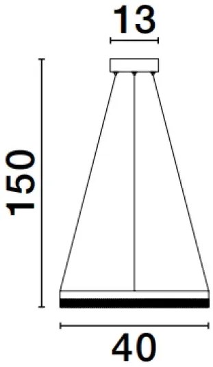 LED lustr Adria 40 zlaté