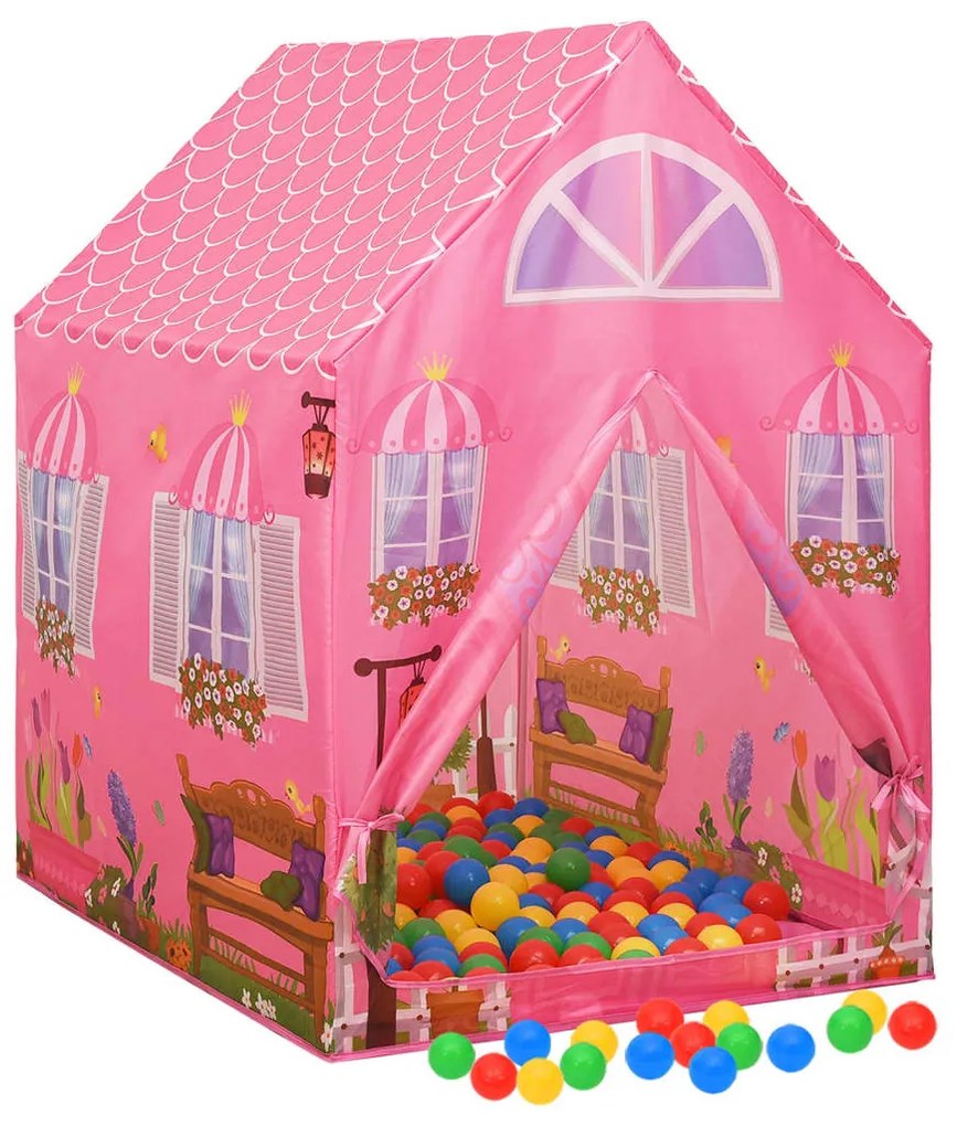 Dětský stan na hraní růžový 69 x 94 x 104 cm - Default Title