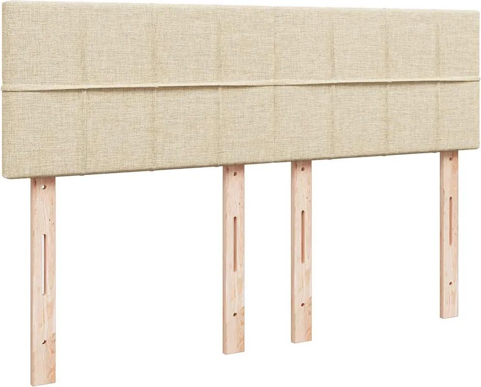 Box spring postel s matrací krémová 140x190 cm textil 3287068