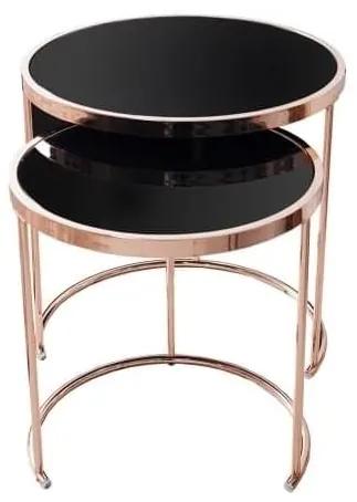 INV Konferenční stolek Arti 2set měď-černá