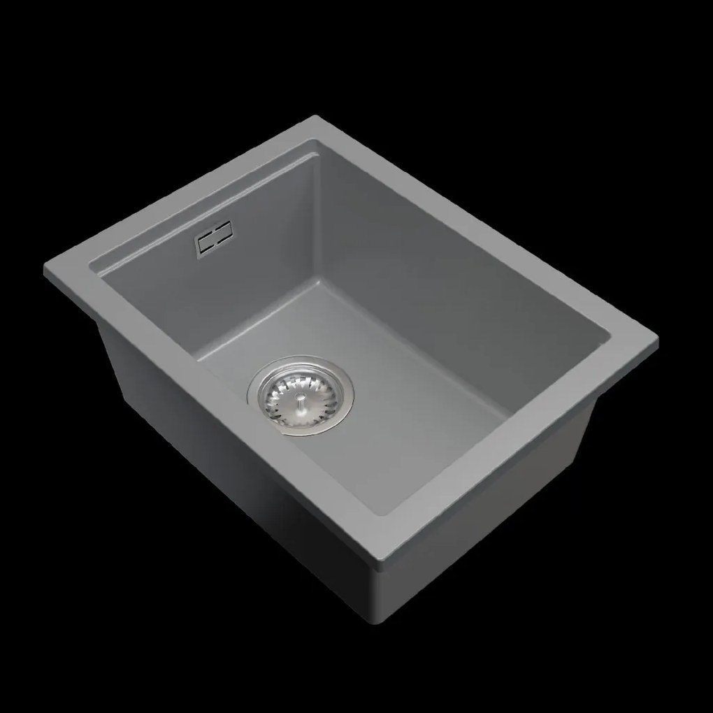 Gamma Decor 3850, 1-komorový granitový dřez 380x500x207 mm, šedá, GMA-ZLE000163