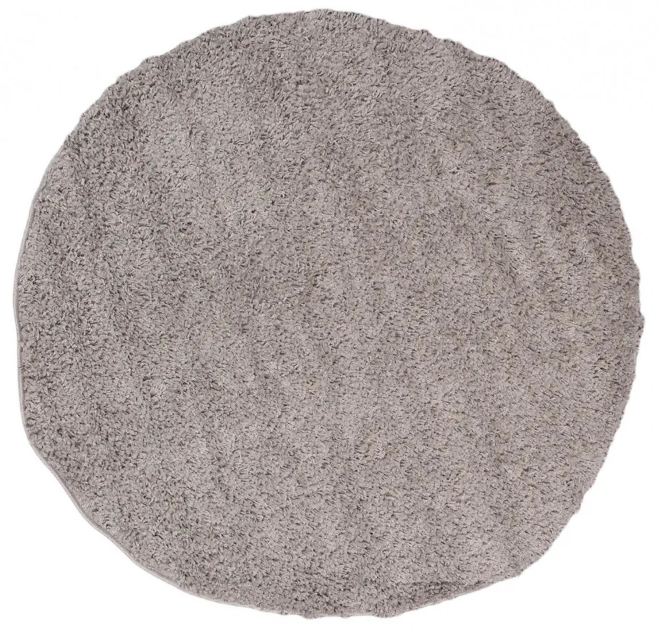 Kusový koberec Shaggy Soho šedý kruh, Velikosti 100x100cm