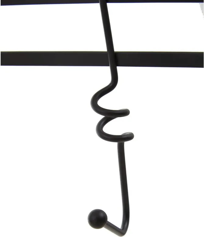 Černý kovový věšák na dveře 46 cm Jaxen – Premier Housewares