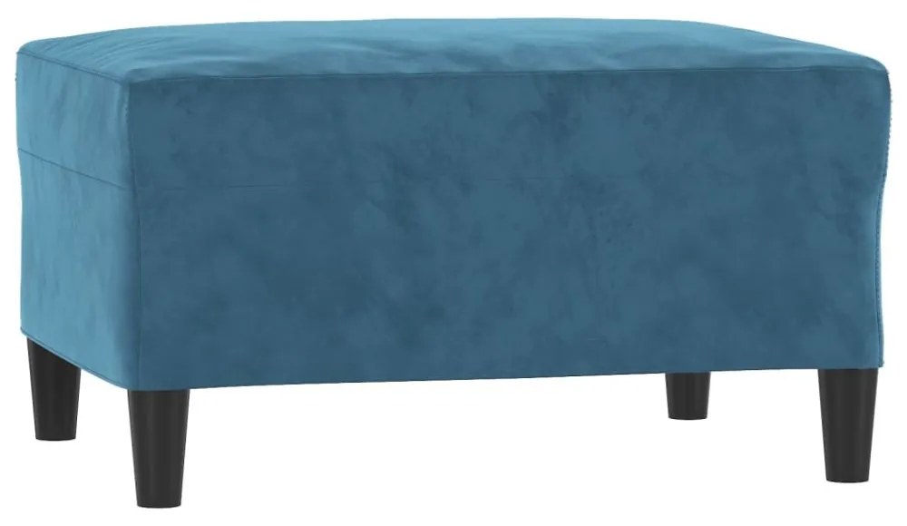 Petromila 3dílná sedací souprava s poduškami modrá samet