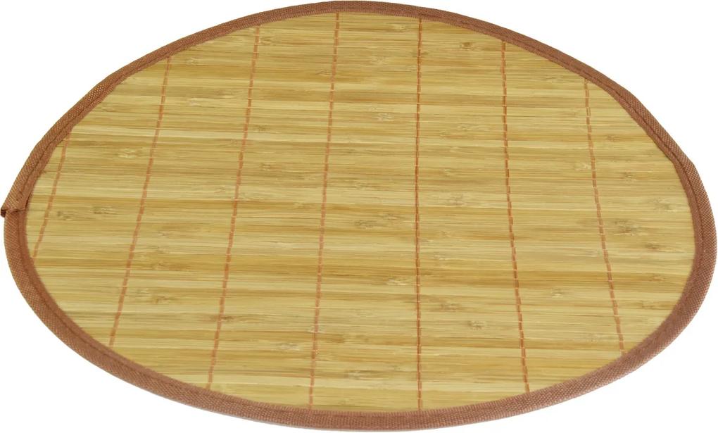 Vingo Bambusové kulaté prostírání s obšitím - 38 cm