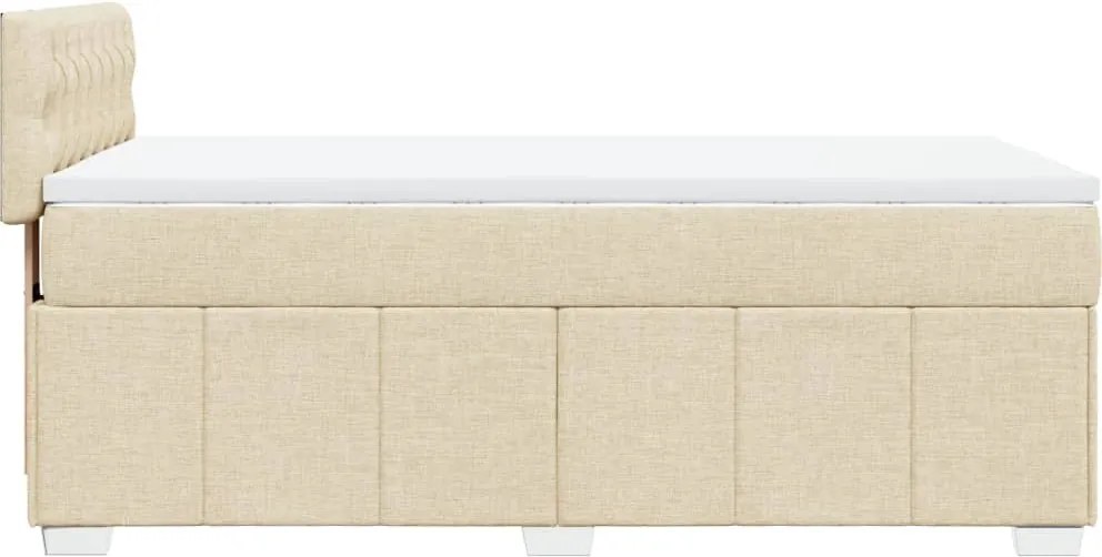 Box spring postel s matrací krémová 80 x 200 cm textil 3286907