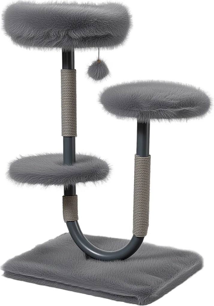 Škrabadlo pro kočky fudajo – 99 cm, šedá (66007)