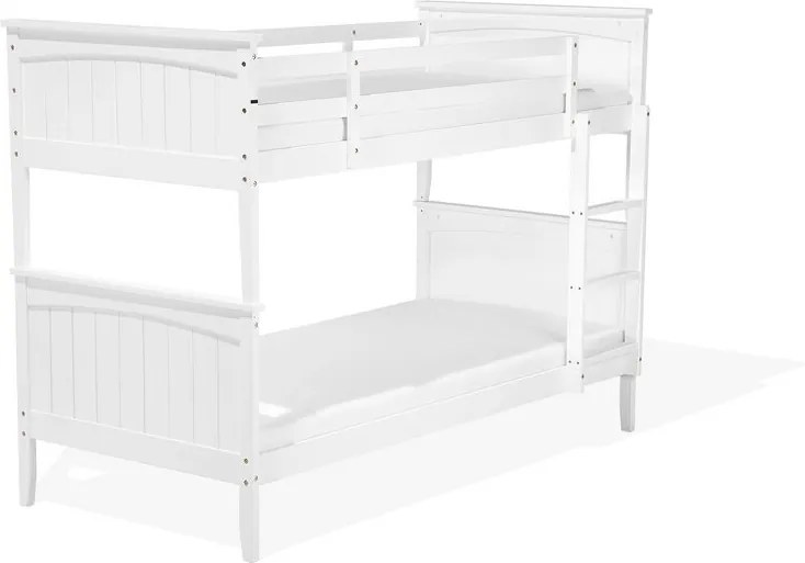 Bílá dřevěná patrová postel 90x200 cm RADON