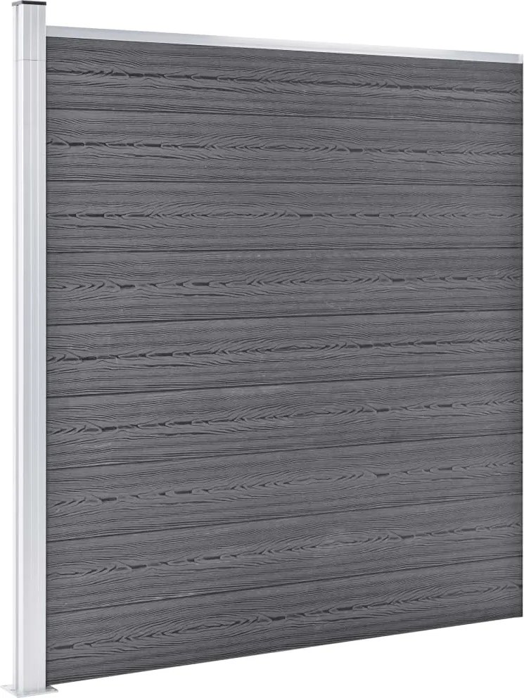 Zahradní plot WPC 1045 x 186 cm šedý 3053229