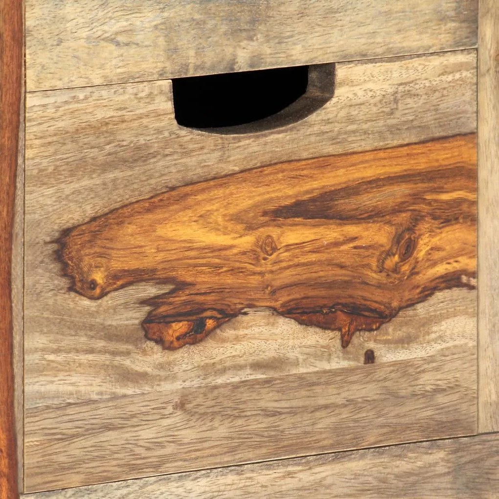 Příborník Šedý 100 X 30 X 50 Cm Masivní Sheeshamové Dřevo