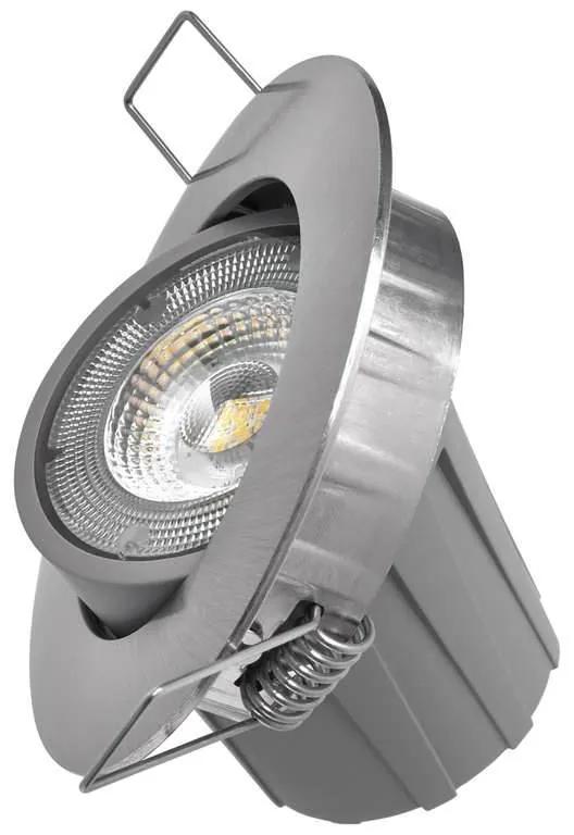 LED bodové svítidlo Exclusive, stříbrné, 8W, neutrální bílá Emos EXLUSIVE ZD3242