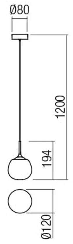 Redo 01-2081 závěsné svítidlo Kiwi chrom, G9, ø12cm