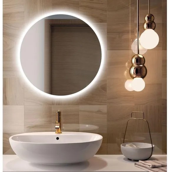 Amirro Ambiente Ronde Kruhové zrcadlo 50 cm s LED podsvícením, 411-217