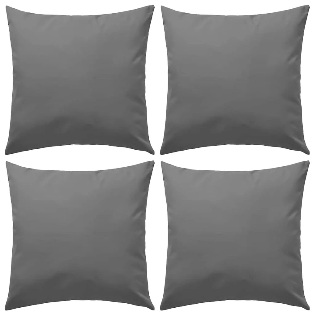 Venkovní polštářky 4 ks 45x45 cm šedé 132303