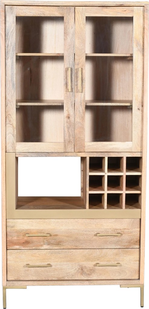 XXXLutz VITRÍNA, mangové dřevo, 90/192/40 cm MID.YOU - Kredence a vitríny - 002367014701