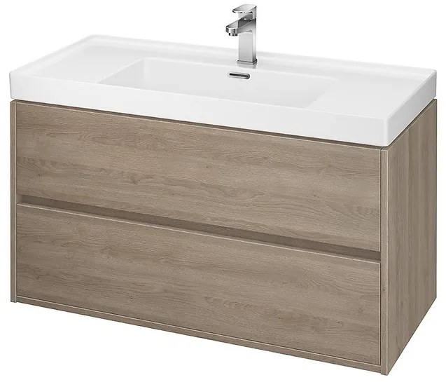 Cersanit Crea, závěsná skříňka s umyvadlem 100cm, set B117, dub, S801-290