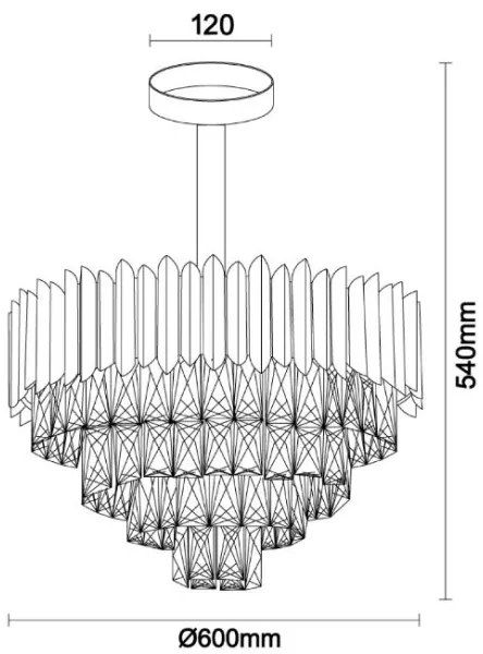 Brilagi - Přisazený lustr CARLOS 9xE14/40W/230V pr. 60 cm