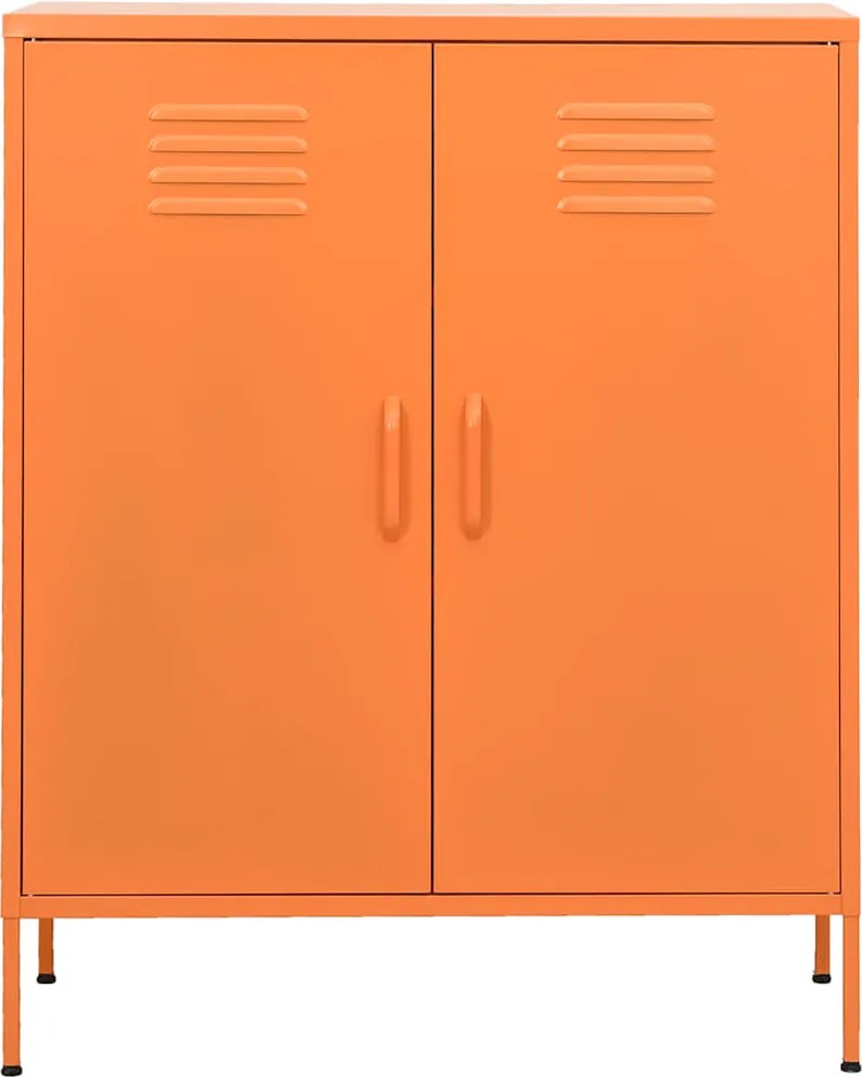 Úložná skříň oranžová 80 x 35 x 101,5 cm ocel 336165