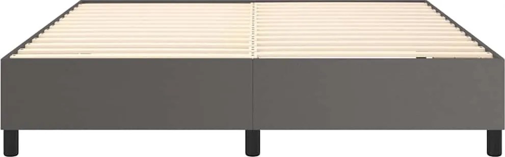 Rám postele s boxspringem šedá 160 x 200 cm umělá kůže 3121057