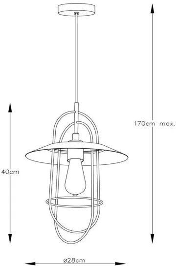 Lucide 74309/01/37 - Lustr na lanku MASSON 1xE27/40W/230V tyrkysová