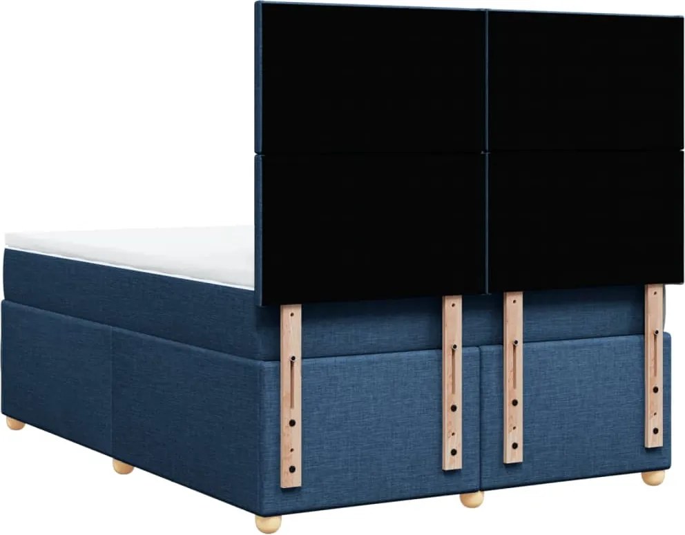 Box spring postel s matrací modrá 140x200 cm textil 3291302