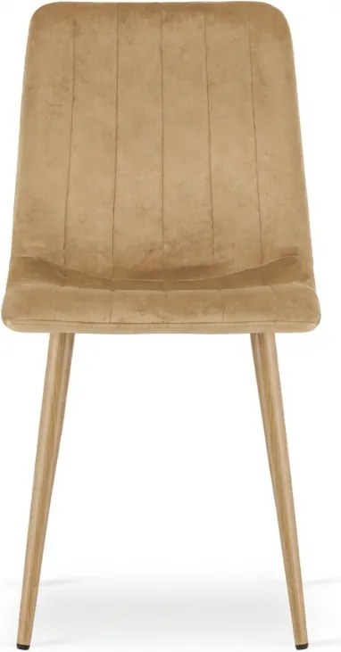 Béžová sametová židle LAVA CAMEL BEIGE