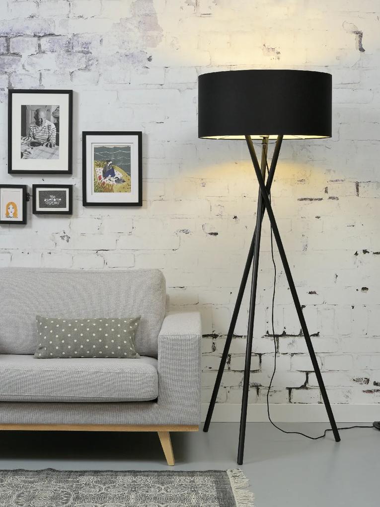 Stojací lampa Hampton černá 6030 různé barvy barva stínidla: linen light (LL) - 100% len, velikost: stínidlo 6030