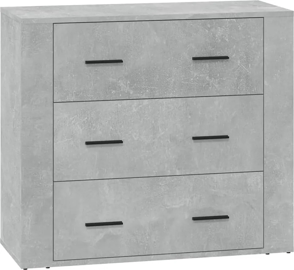 Příborníky 3 ks betonově šedé kompozitní dřevo 3185427