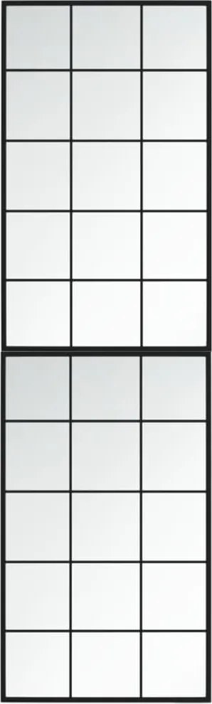 Nástěnná zrcadla 2 ks černá 100 x 60 cm kov 3189035