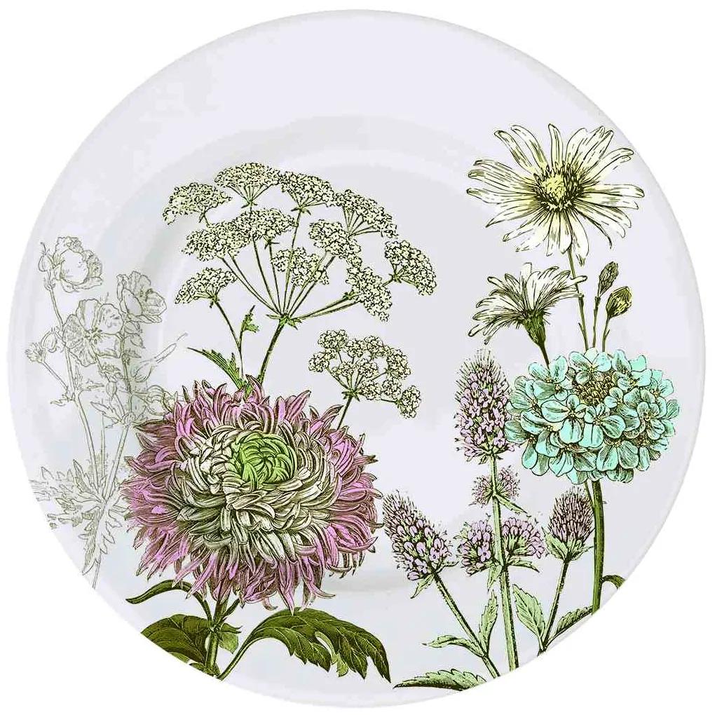 Easy Life Porcelánový dezertní talíř Botanica Lilac - 19cm
