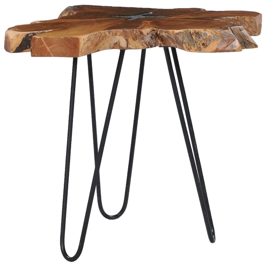 Konferenční stolek 70 x 45 cm masivní teak a polyresin - Default Title