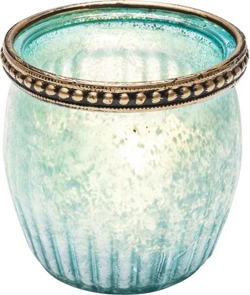 Svícen na čajovou svíčku Medina 7 cm - světle modrý