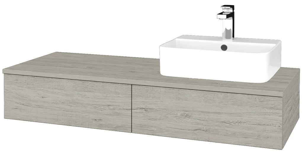 Dřevojas Koupelnová skříňka MODULE SZZ2 120 Varianta: N01 Bílá lesk / J01 Organic / Levé