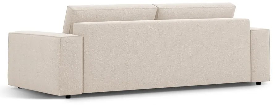Béžová rozkládací pohovka z textilie bouclé 247 cm Jodie – Micadoni Home