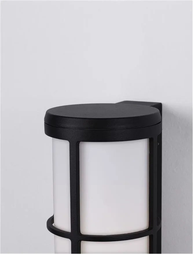 NV 9002851 Venkovní nástěnné svítidlo STONE černý hliník a akryl E27 1x12W 220-240V IP54 bez žárovky - NOVA LUCE