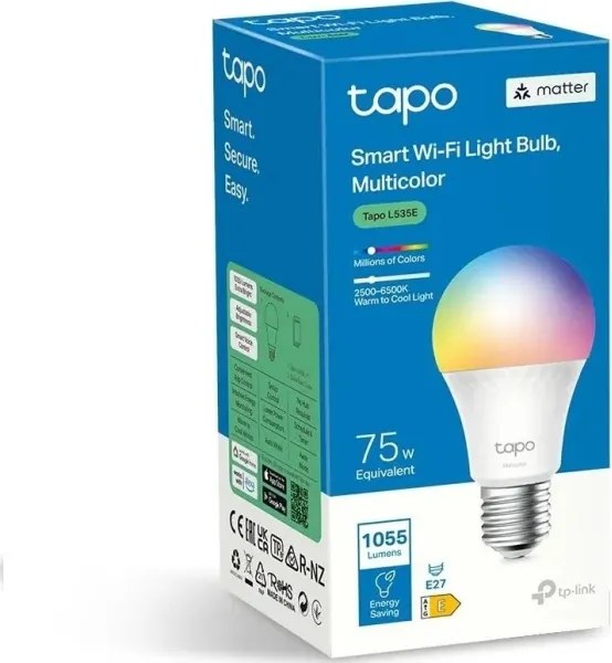 LED RGBW Stmívatelná žárovka A60 E27/8,6W/230V 2500-6500K Wi-Fi - TP-Link