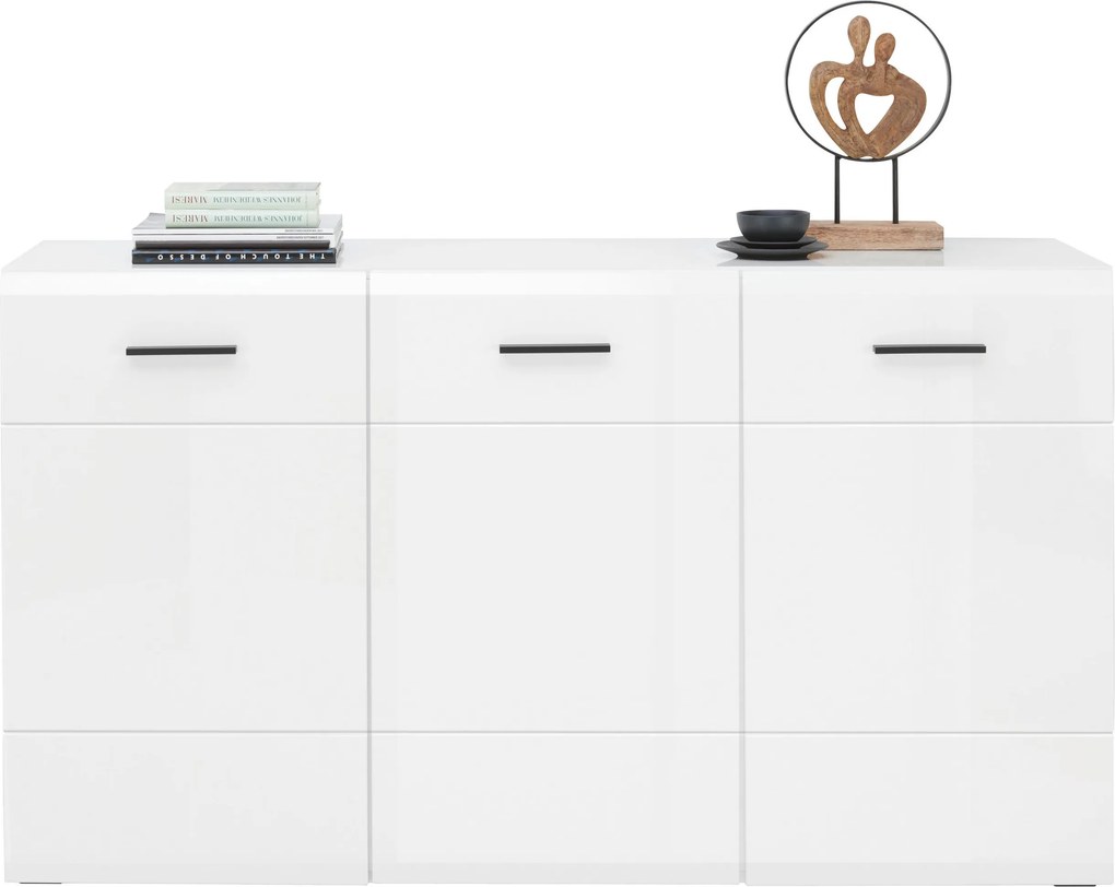 XXXLutz ŠIROKÁ KOMODA, antracitová, bílá, 150/84,6/42 cm Hom`in - Široké komody - 001803069003