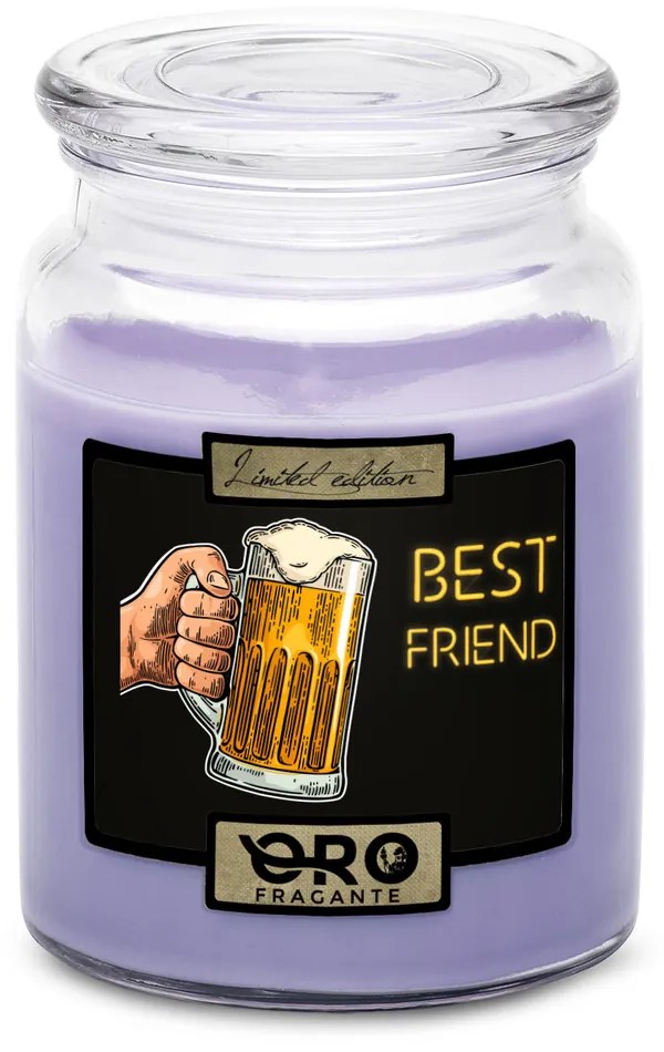 Svíčka Beer friend (Vůně svíčky: Levandule)