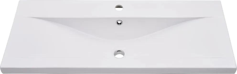 vidaXL Set koupelnového nábytku dřevotříska [3071199] Barva: Bílá