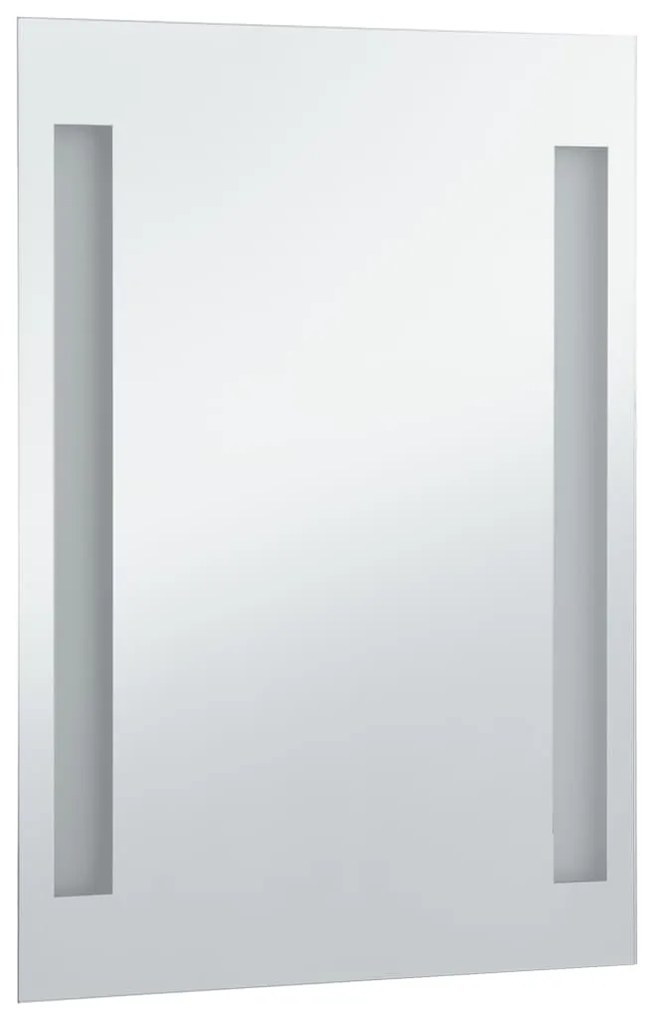 Koupelnové nástěnné zrcadlo V s LED osvětlením | 60x100 cm