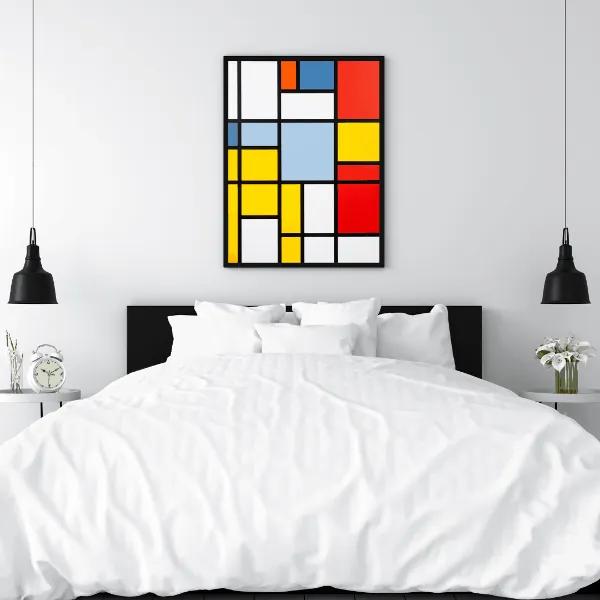Abstrakce inspirace Piet Mondrian