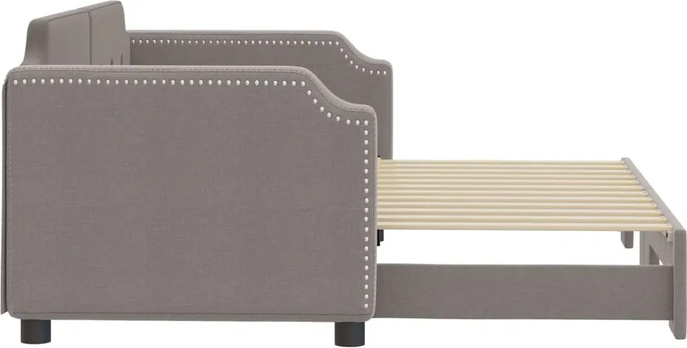 Válenda s přistýlkou taupe 80 x 200 cm textil 3197632